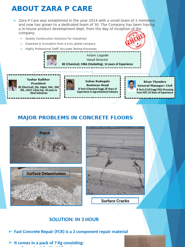 Fast Concrete Repair - Road | PDF | Concrete | Building Engineering