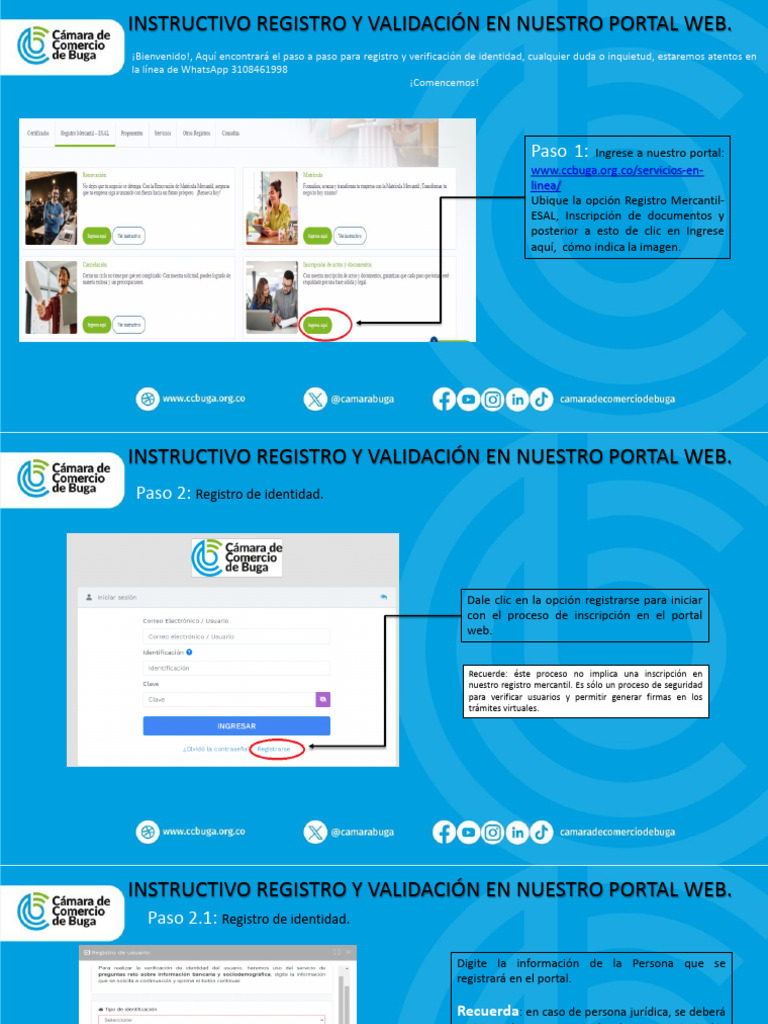 Guía de Registro en Portal Web | PDF | Contraseña | Internet