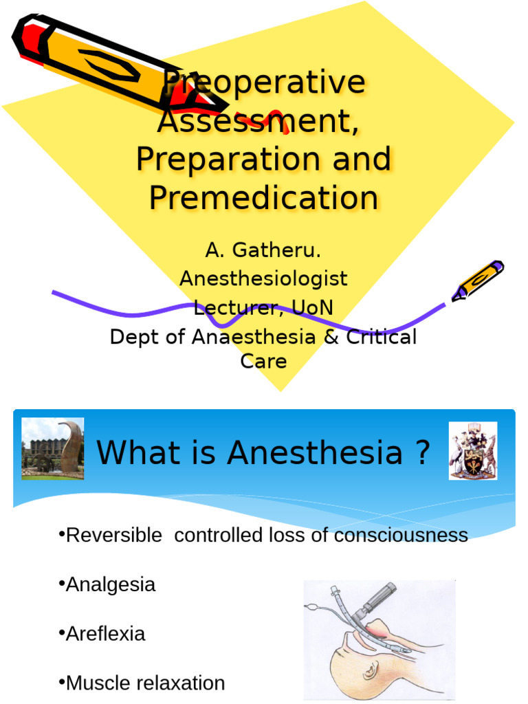 Preoperative Assessment and Anesthesia Guide | PDF | Anesthesia | Neck