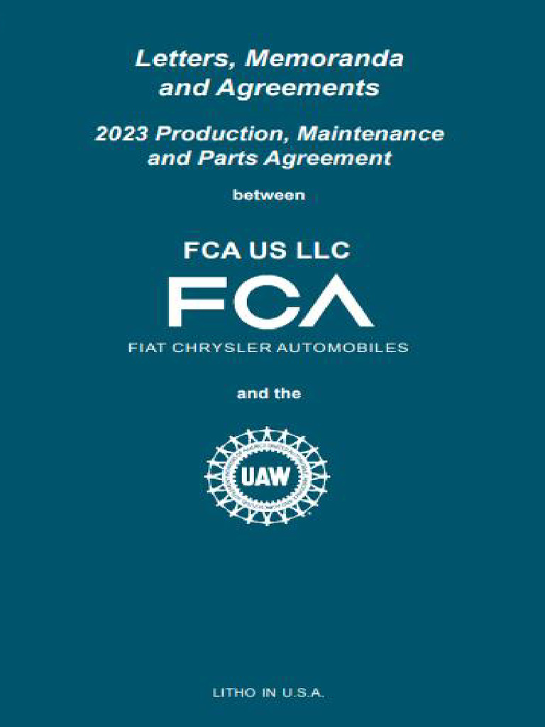 Uaw Fca Lma | PDF | Payroll Tax | Employment