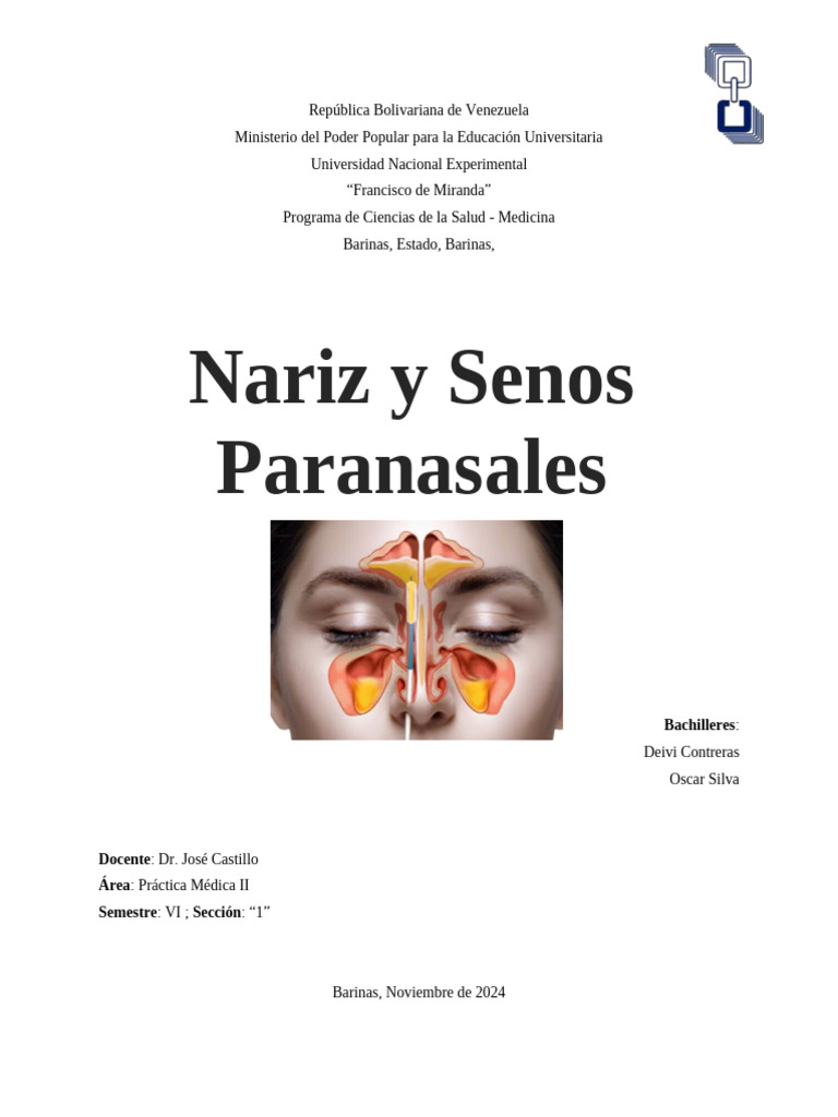 Resumen Nariz y Senos Paranasales | PDF | Alergia | Otorrinolaringología