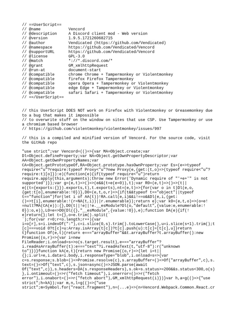 Vencord: Discord Client Mod Overview | PDF | Computing | Software ...
