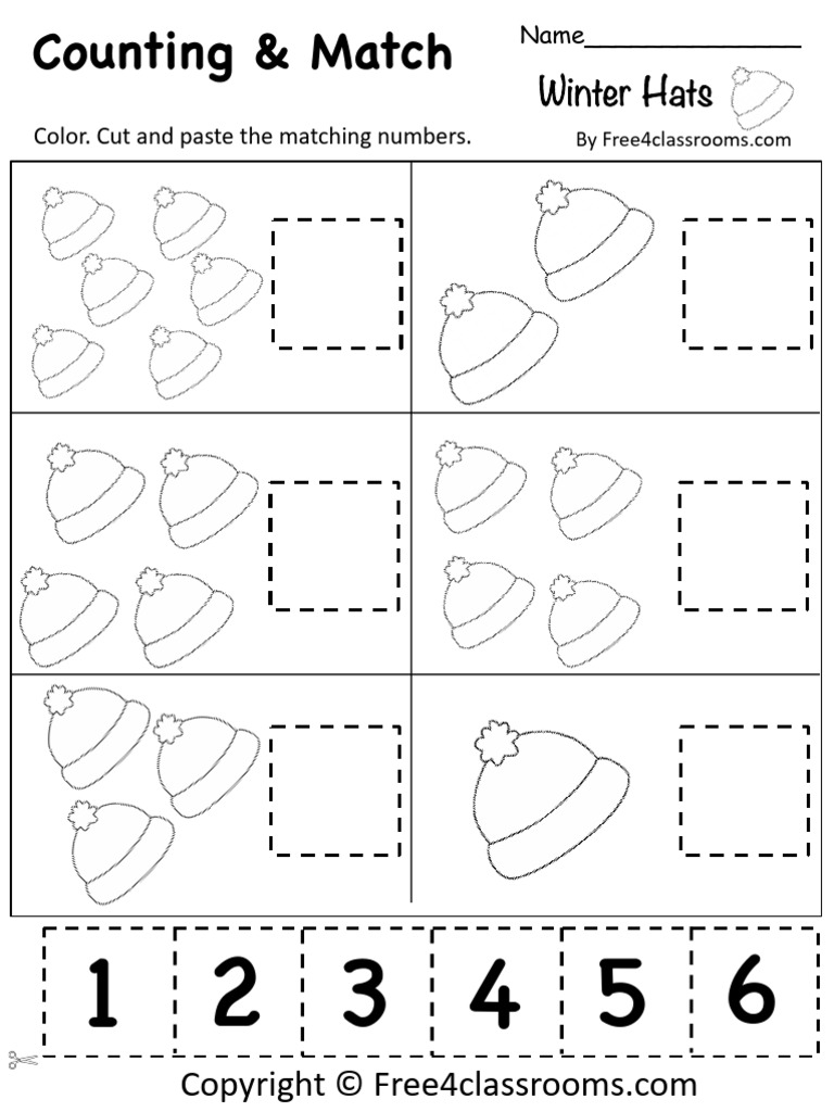 Free-Winter-Worksheet-Counting-and-Match-for-Kindergarten-qlw0tt | PDF