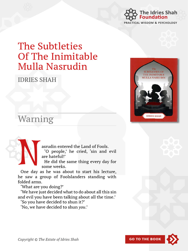 Nasrudin Warning | PDF
