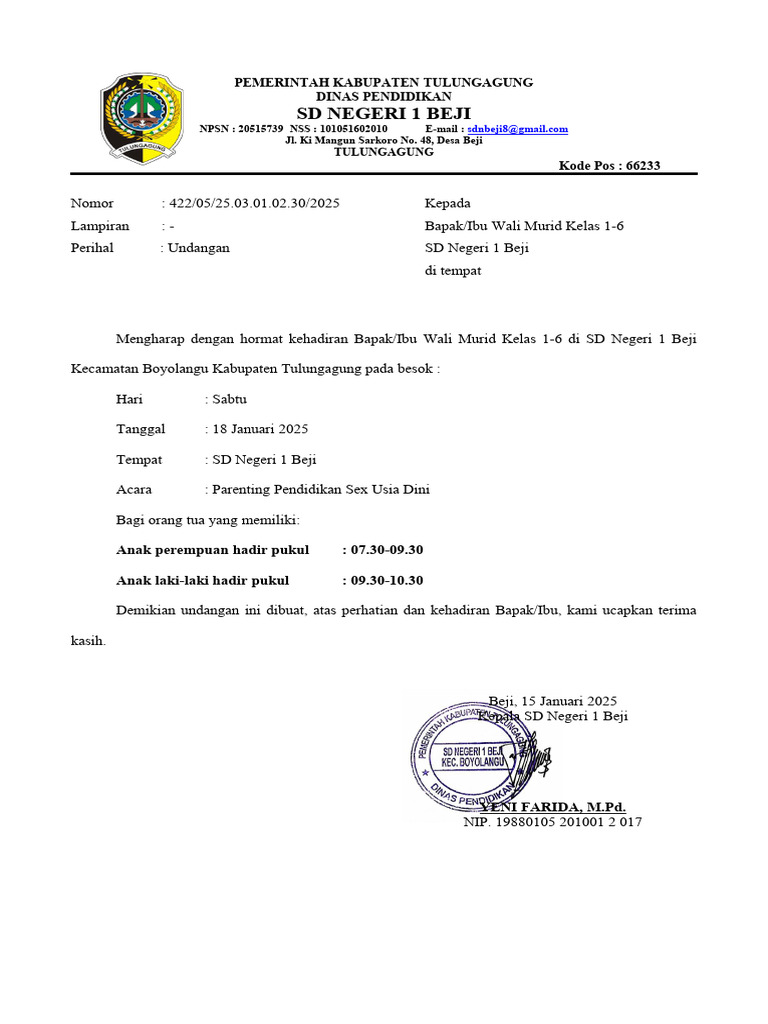 Undangan Parenting | PDF