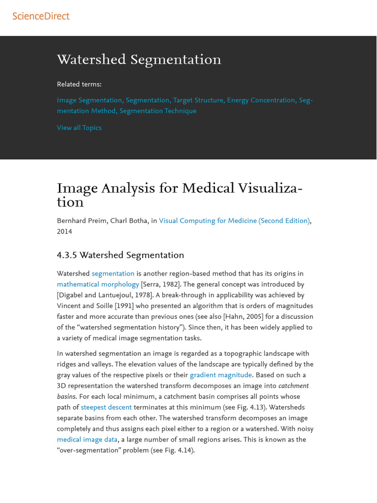 Watershed transform | PDF | Image Segmentation | Functional Magnetic Resonance Imaging