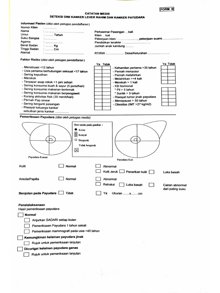 Form CBE PAP SMEAR BPJS | PDF