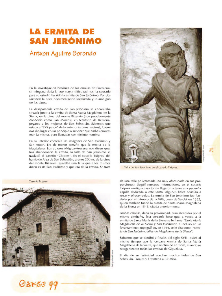 Historia de la Ermita de San Jerónimo | PDF