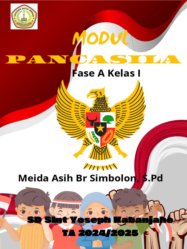 Biru Kuning Cerah Geometri Cover Modul Pembelajaran Dokumen A4 | PDF