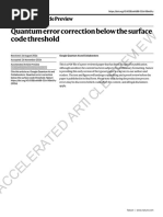 The XZZX Surface Code: Article | PDF | Quantum Computing | Low Density Parity Check Code