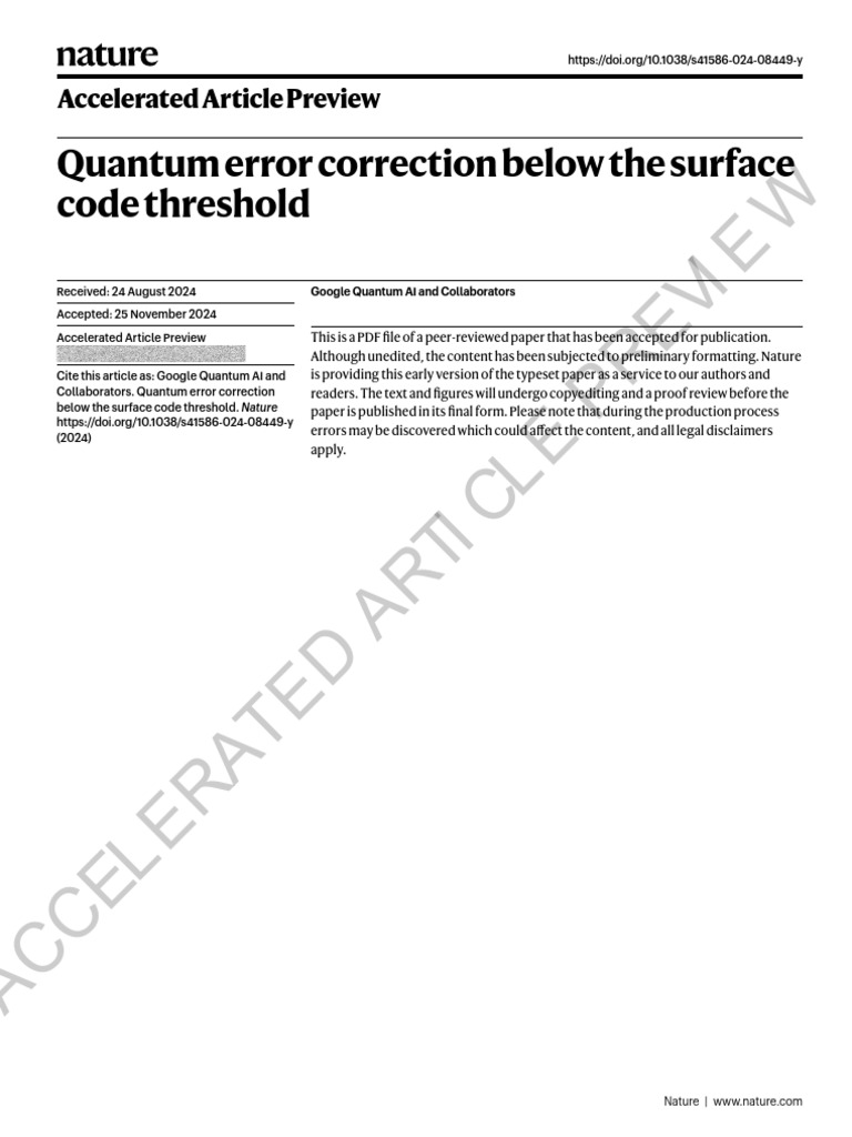 s41586 024 08449 y - Reference | PDF | Quantum Computing | Theoretical Physics
