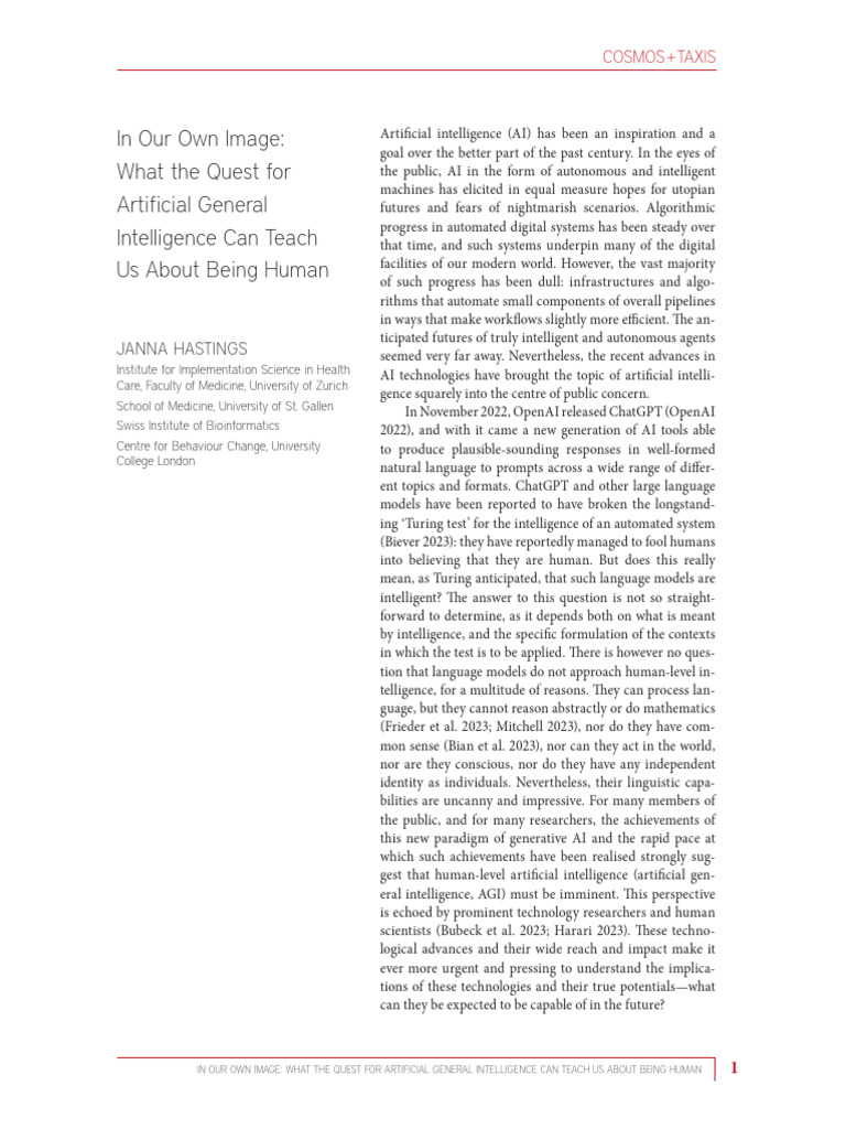 In Our Own Image What The Quest For Artificial General Intelligence Can ...