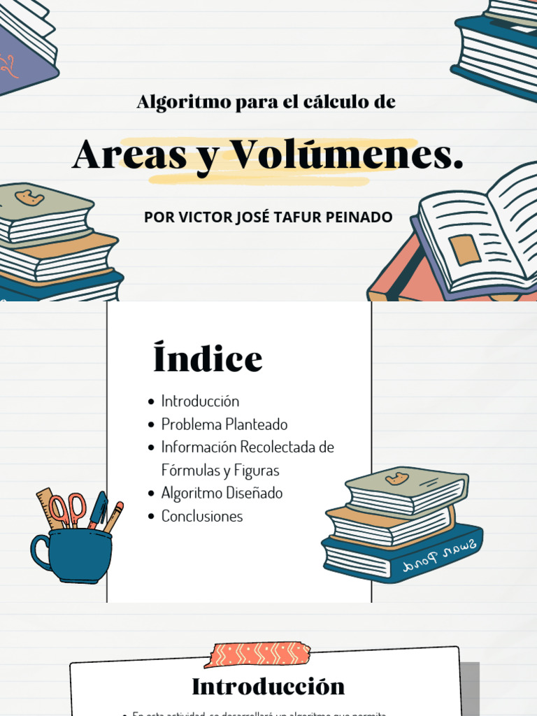 Presentacion algoritmo | PDF | Volumen | Algoritmos