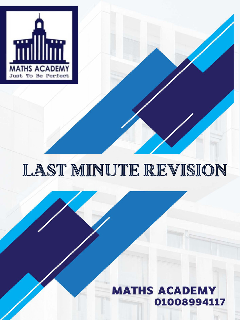 EST 1 (Last Minute) (4-12-2024) | PDF | Mathematics