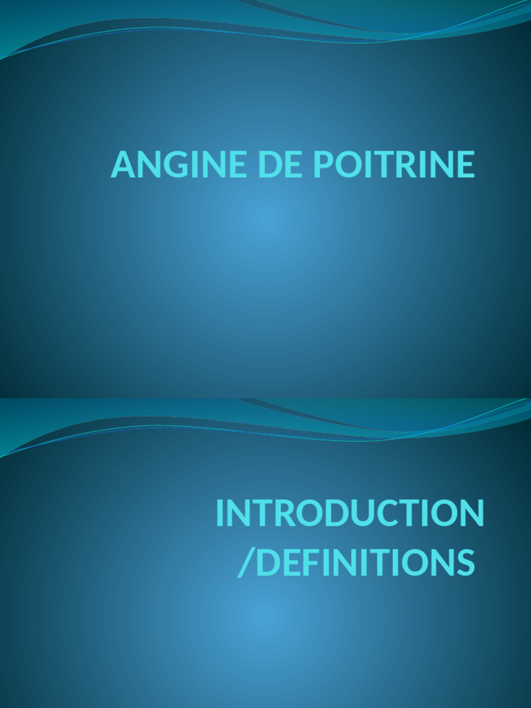 Angine de Poitrine (2) | PDF | Angiologie | Médecine interne