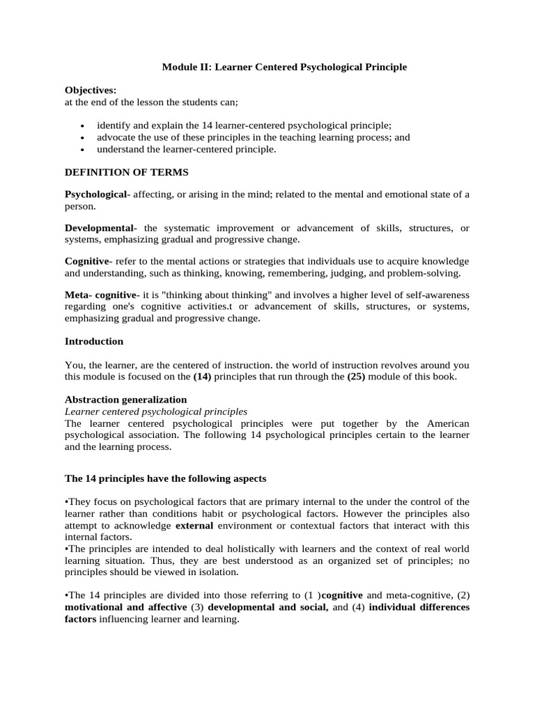 module 2 | PDF | Learning | Educational Assessment