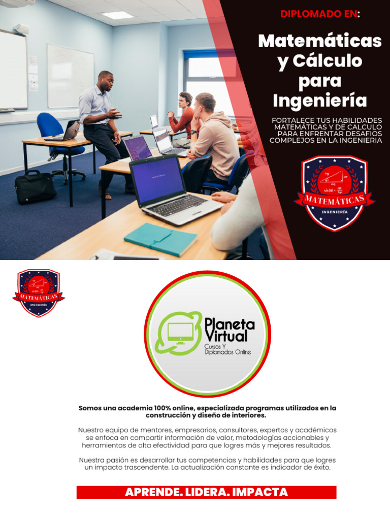 Brochure Diplomado en Matemáticas y Cálculo para Ingeniería 2025 | PDF ...