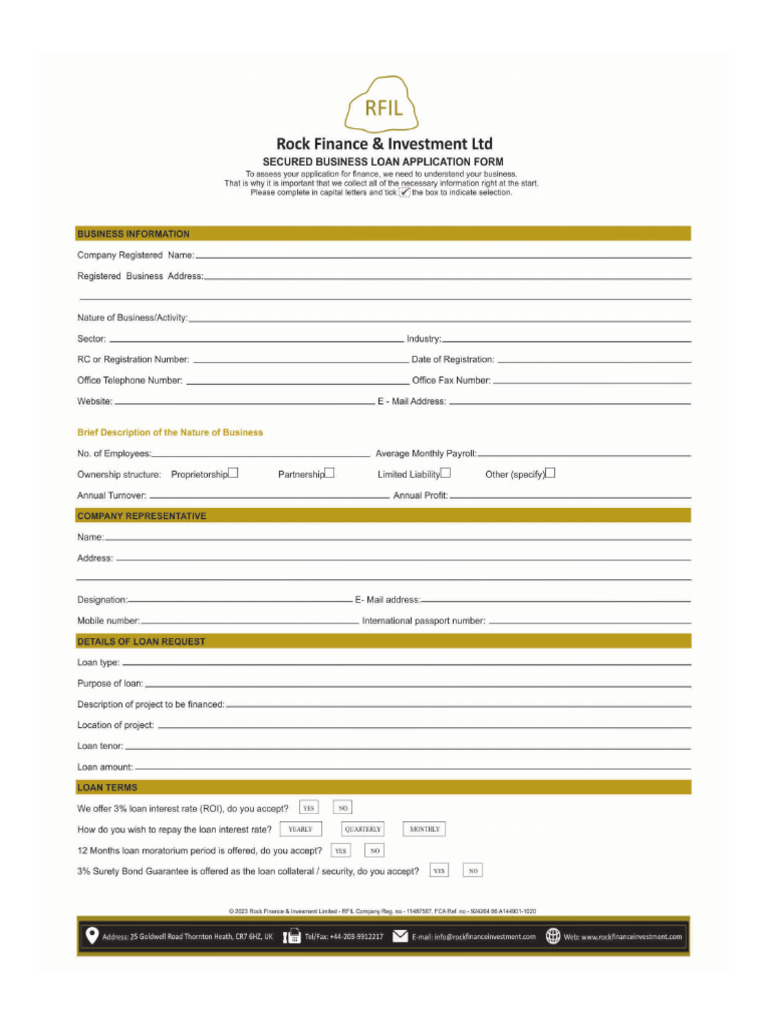 1 RFIL LOAN APPLICATION FORM | PDF