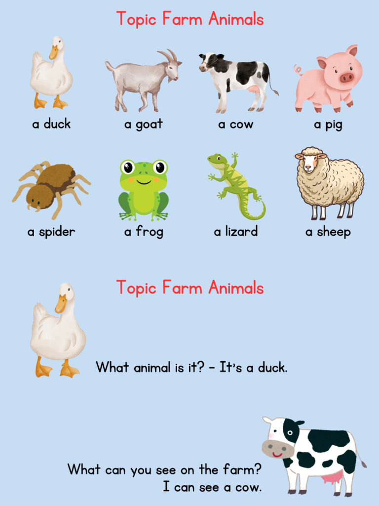 Topic Farm Animals | PDF