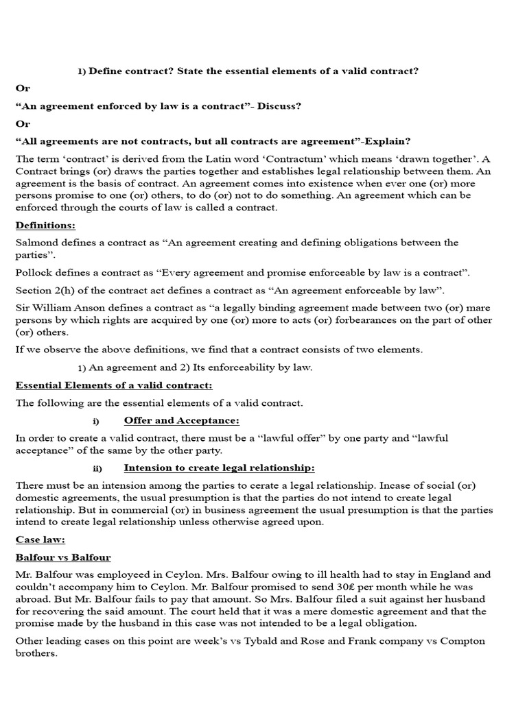 Contract Notes | PDF | Legal Liability | Offer And Acceptance