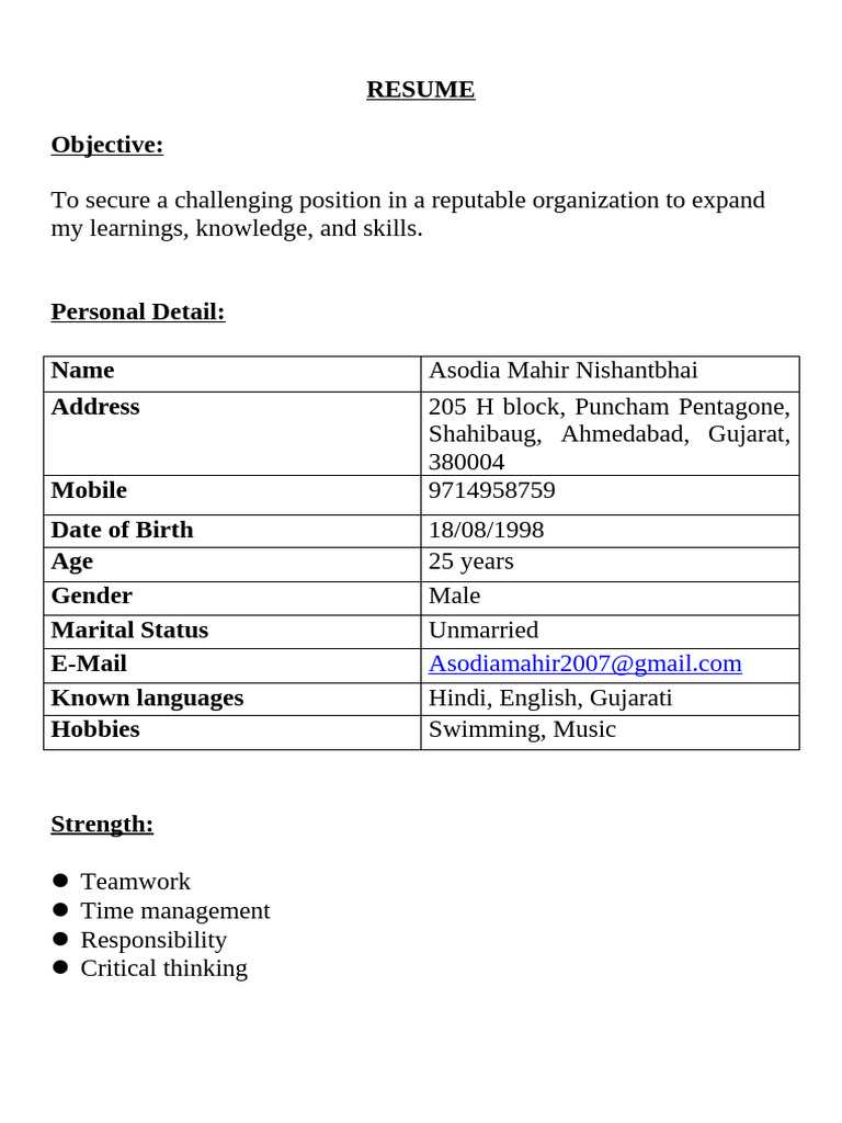 Mahir CV | PDF