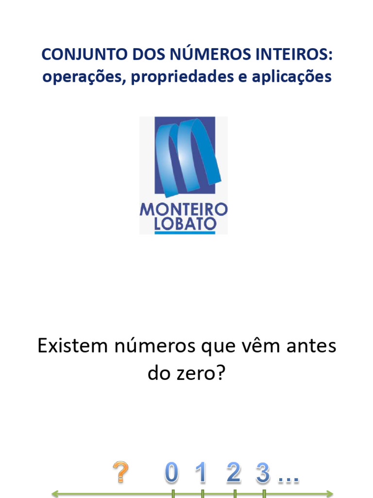 Conjuntos Dos Numeros Inteiros Operacoes Propriedades e Aplicacoes ...