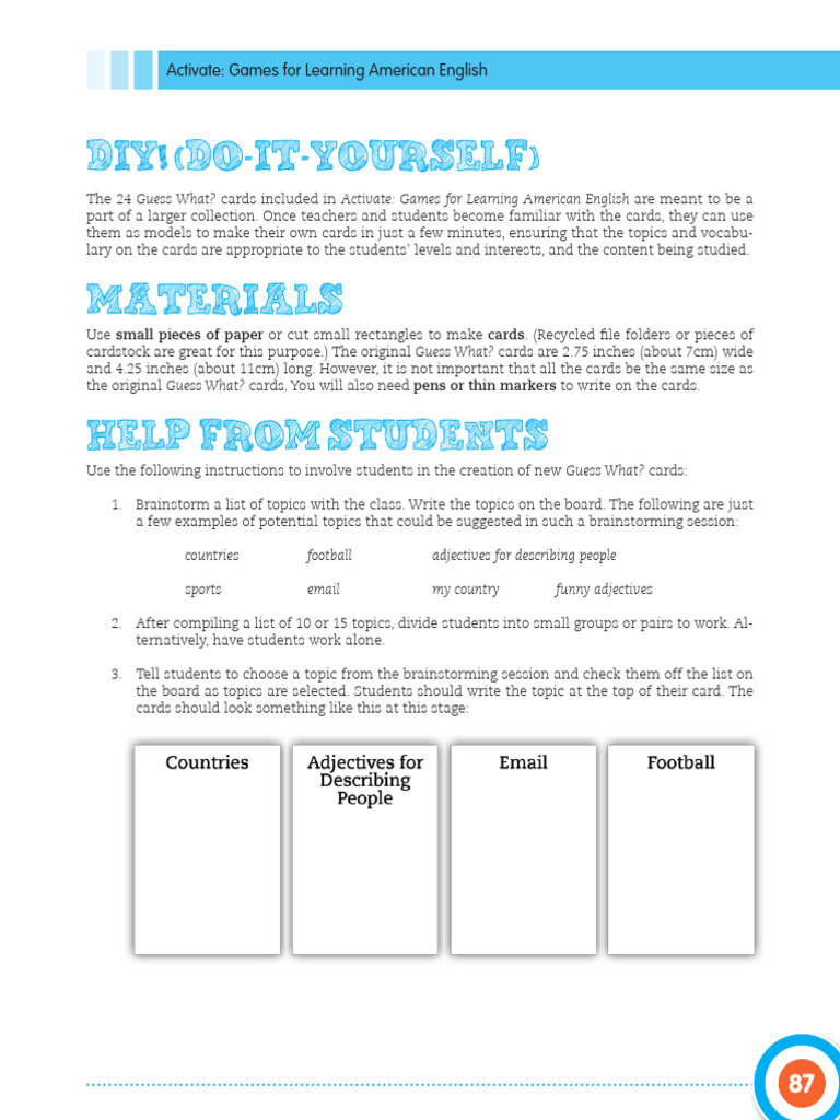 Guess What-Diy Instructions AE | PDF