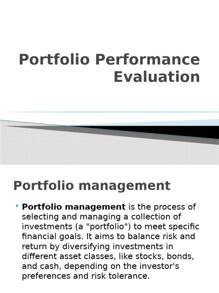 Portfolio Performance Evaluation | PDF