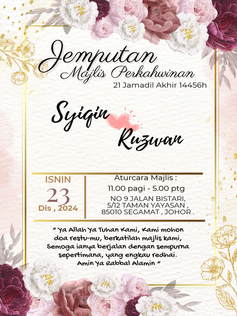 Jemputan Majlis SYIKIN | PDF