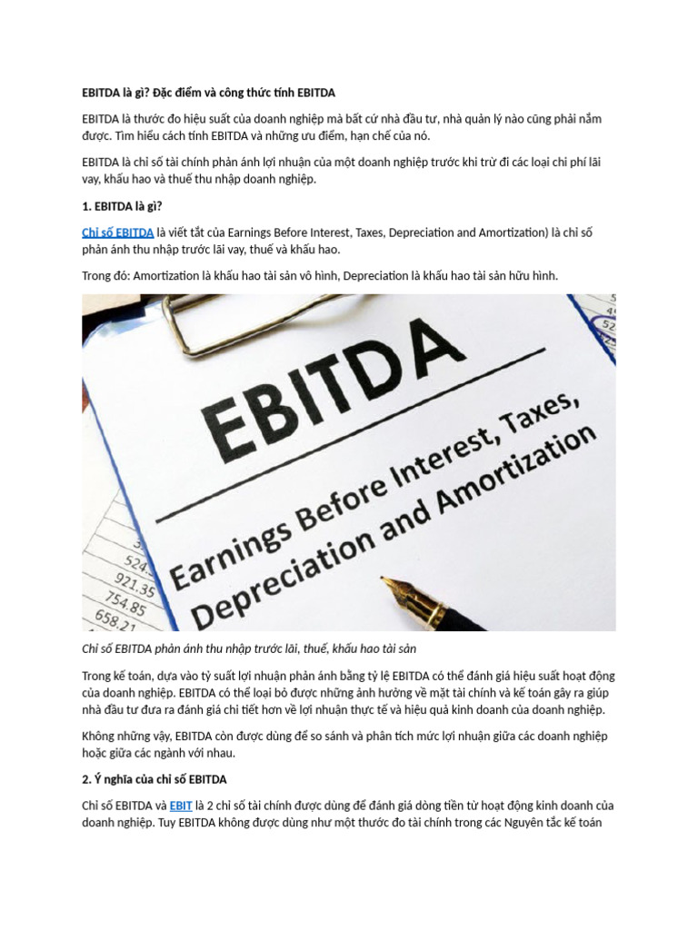 EBITDA Là Gì | PDF