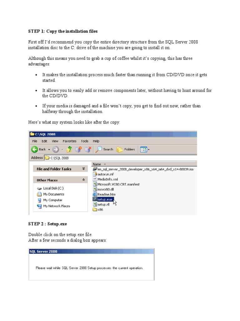 Step by Step Installation | PDF | Microsoft Sql Server | Transmission Control Protocol