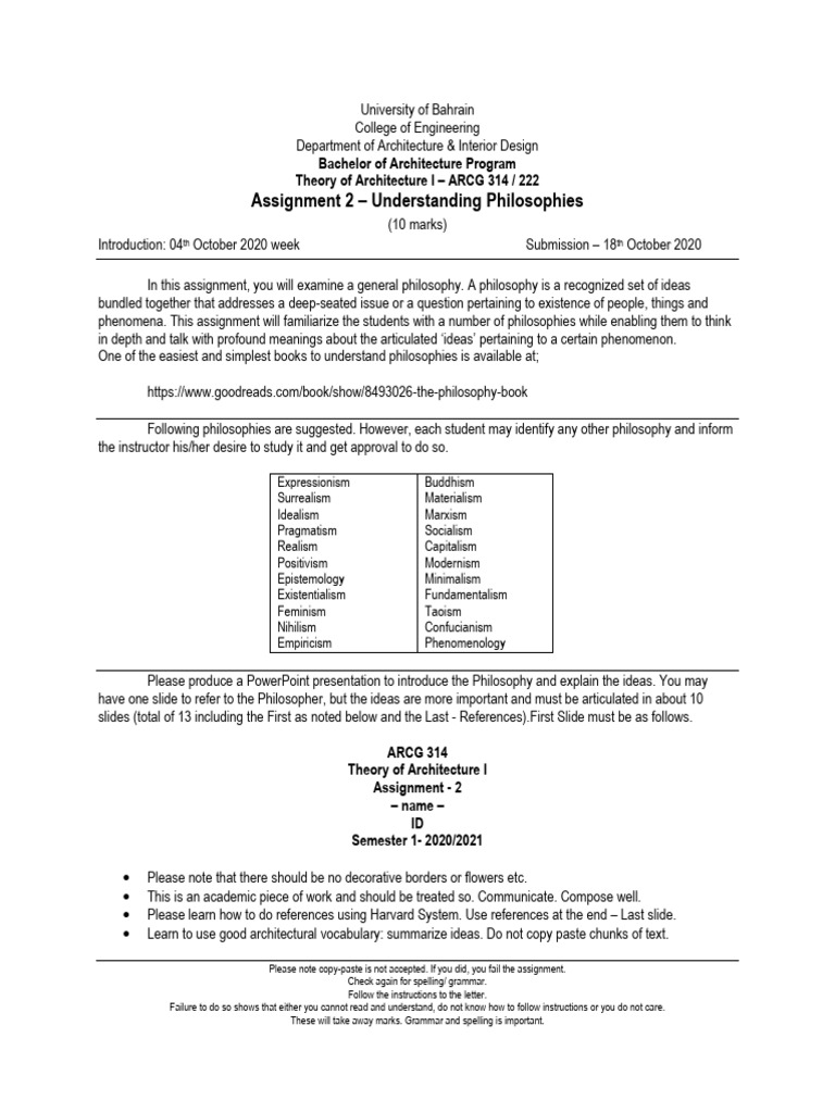 Theory Assignment 2 2020 | PDF | Epistemology | Liberal Arts Education