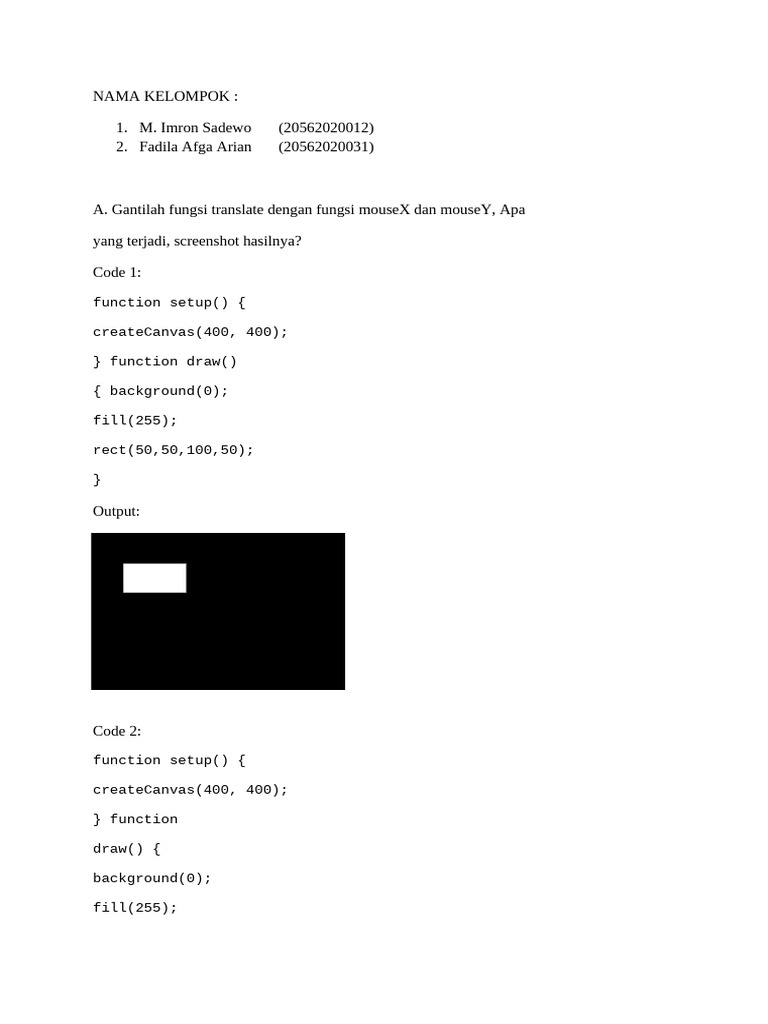 Tugas Transformasi 2D | PDF