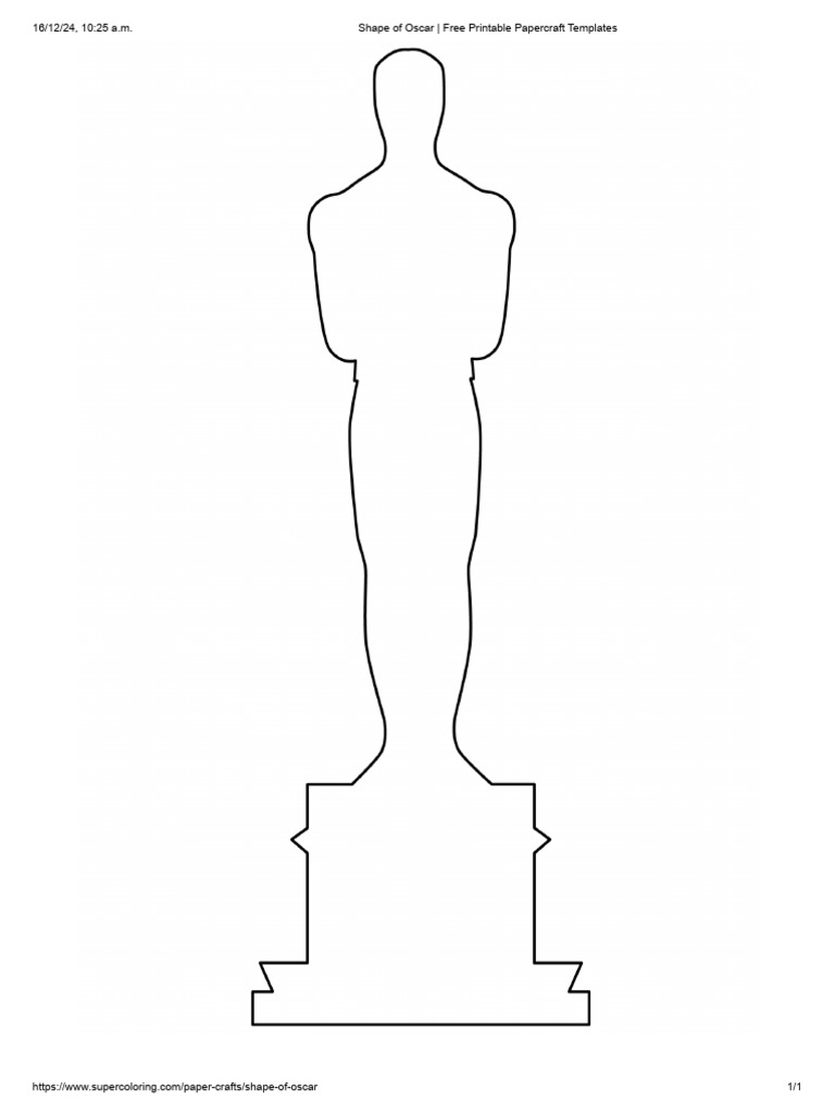 Shape of Oscar - Free Printable Papercraft Templates | PDF