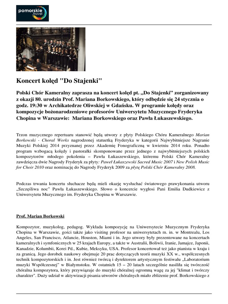 Koncert Kold Do Stajenki | PDF