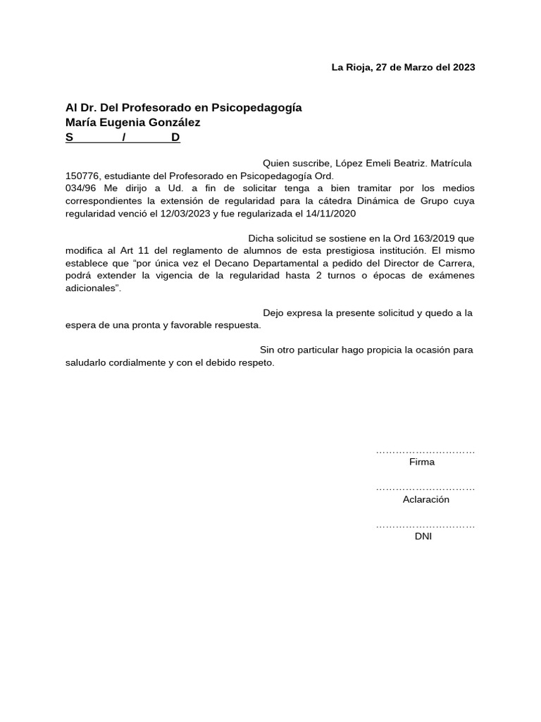 Nota Extensión Regularidad - Eme - Dinamica de Grupo | PDF