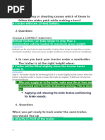 CDL Test: Doubles and Triples Guide | PDF | Trailer (Vehicle) | Semi ...
