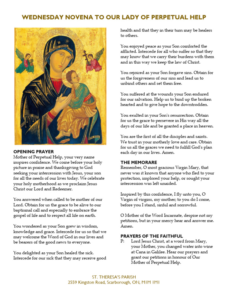 STP Perpetual Help Novena Guide 2021 | PDF | Mary, Mother Of Jesus | Prayer