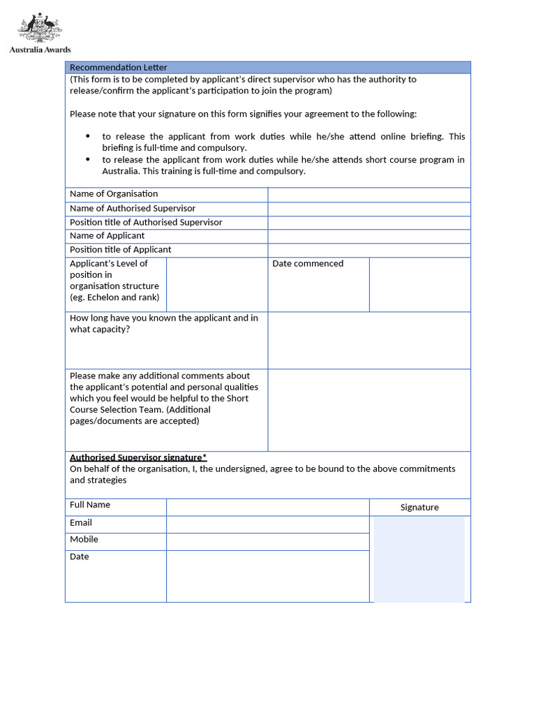 New Short Course - Endorsement Letter - English | PDF