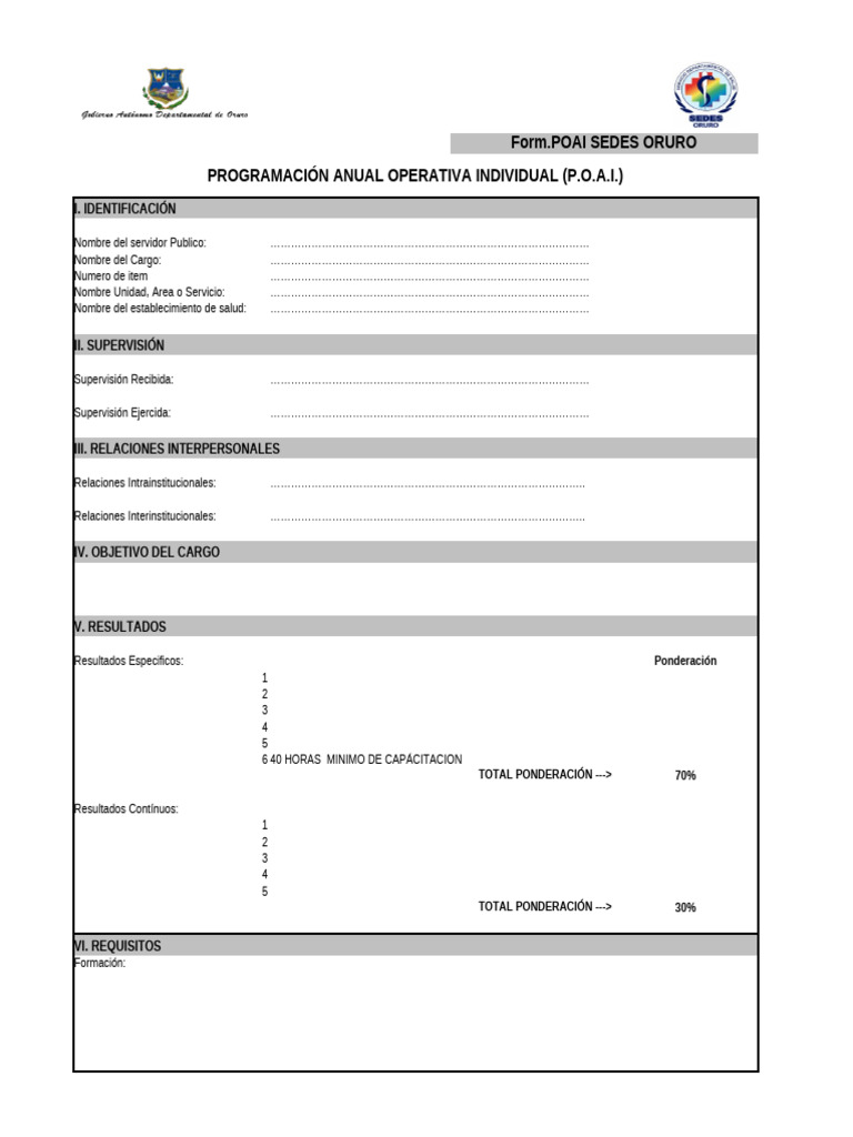 Formato Poai 2025 | PDF