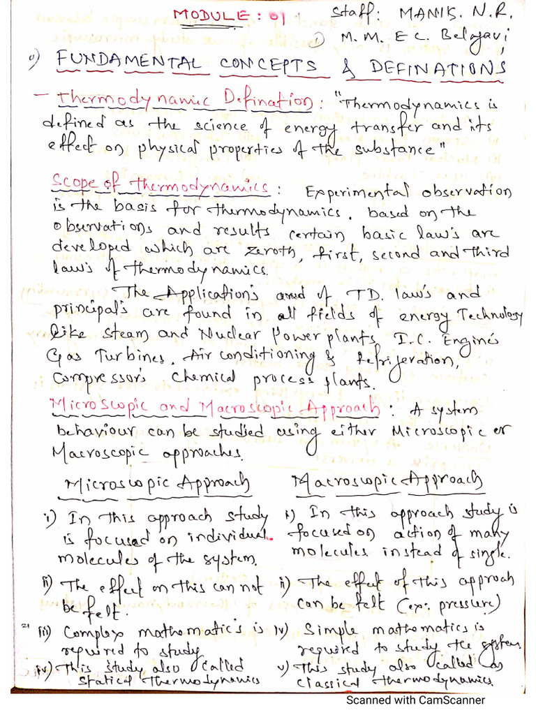 BTD Module-01 A) Fundamental Concepts and Definations-Merged | PDF | Thermometer | Temperature