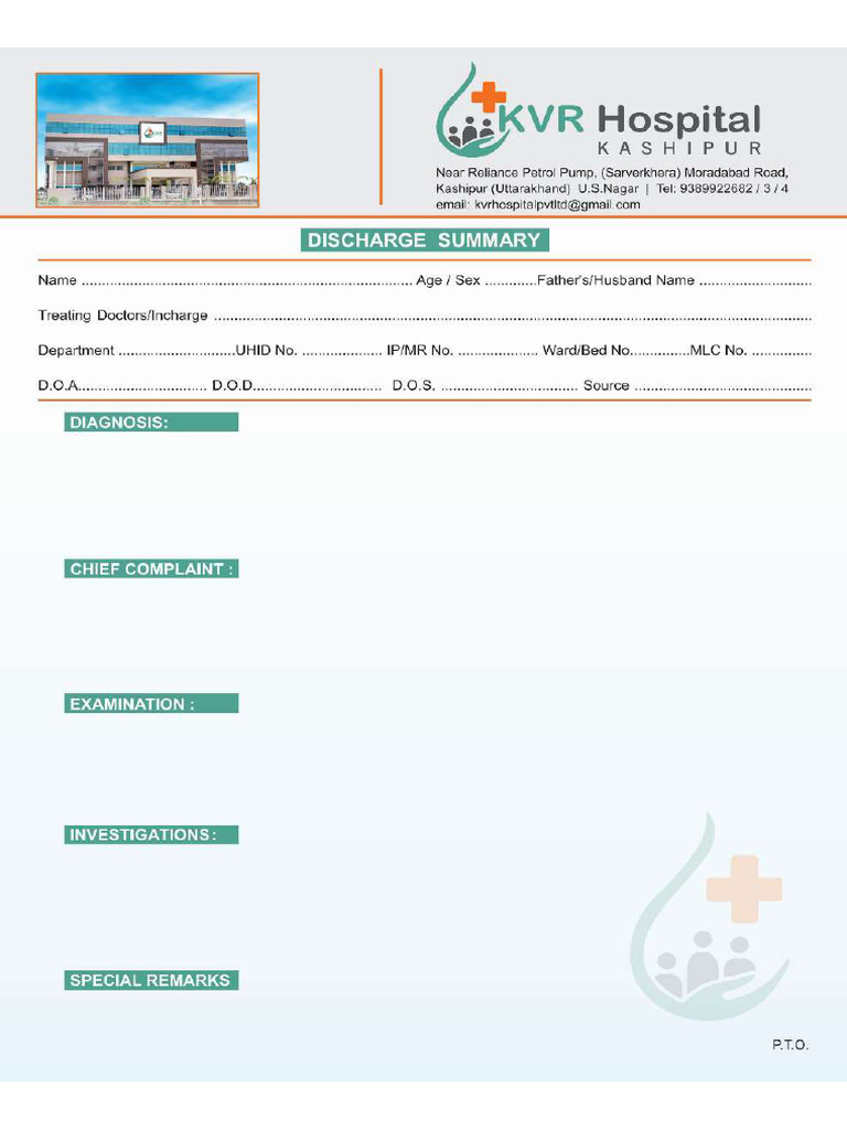 Discharge Summary | PDF