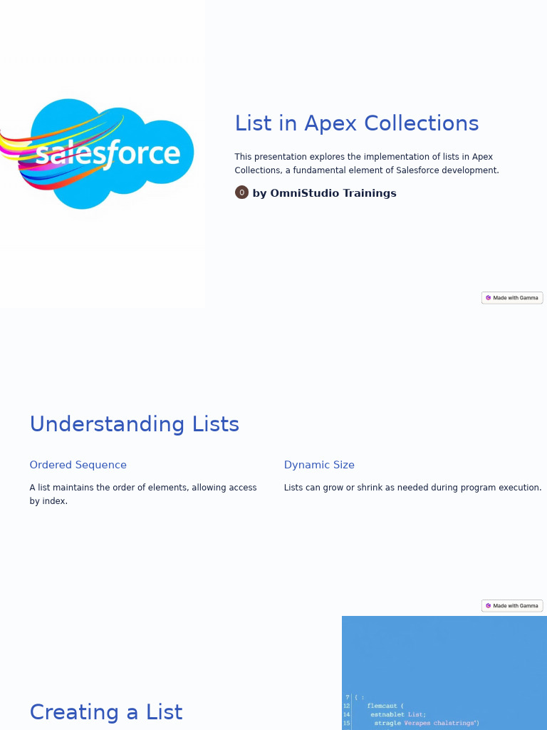 List in Apex Collections | PDF
