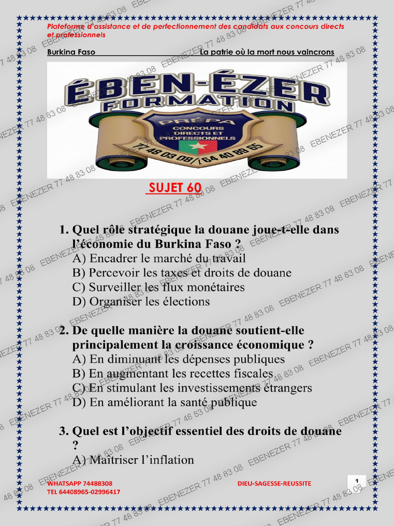 Ebenezer Formation Sujet 60 | PDF