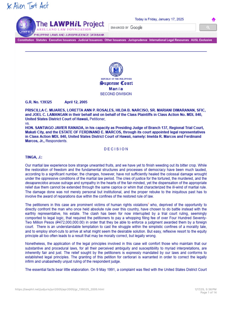 2. Mijares v. Ranada | PDF | Lawsuit | Judgment (Law)