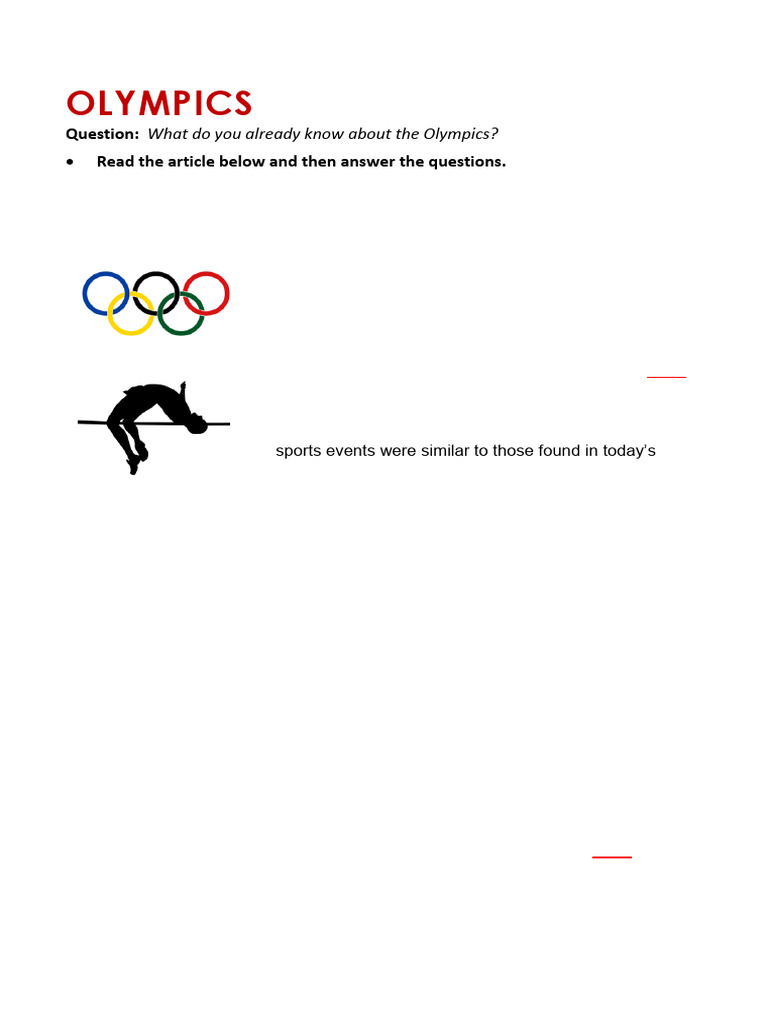 Olympics Text | PDF