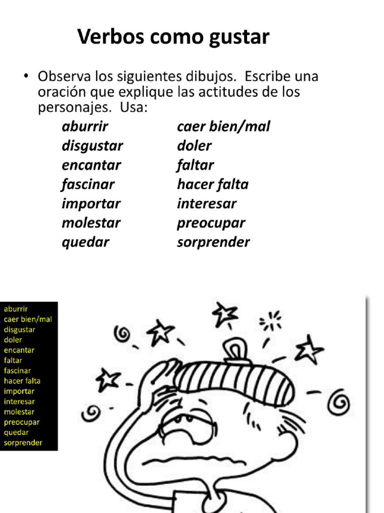 Conjugacion Verbos Estilo GUSTAR | PDF