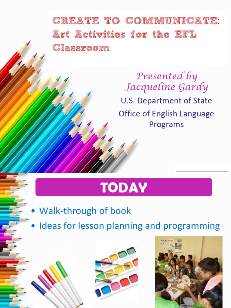 Create To Communicate - Art Activities For The EFL Classroom | PDF ...