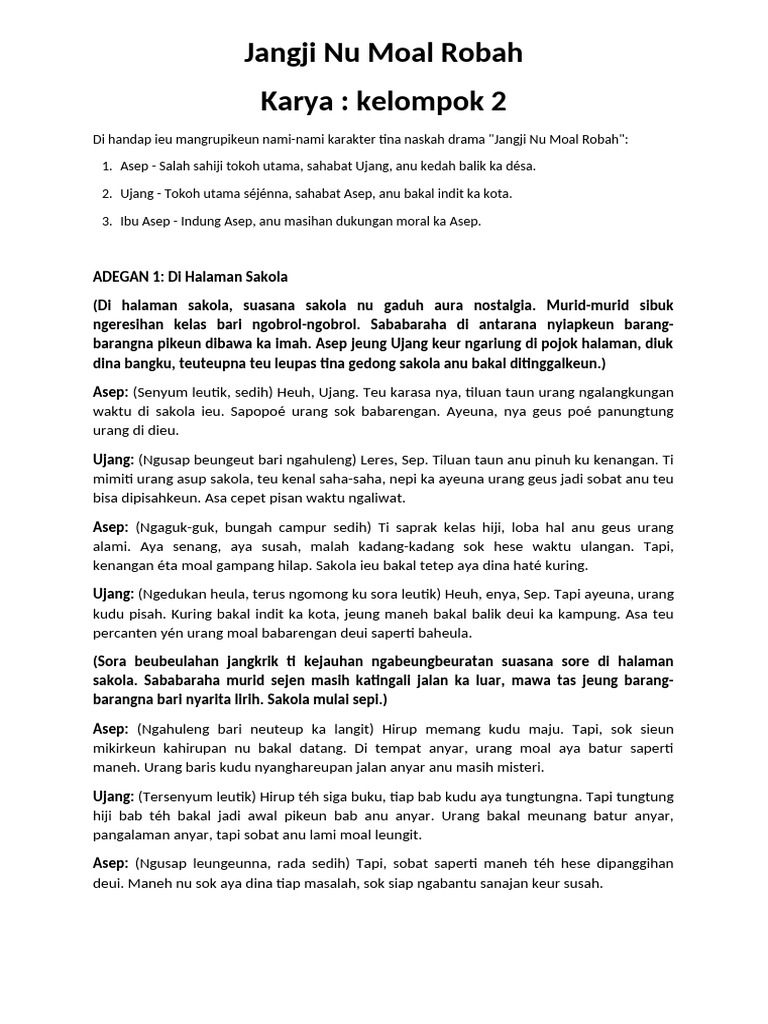 Jangji Nu Moal Robah | PDF