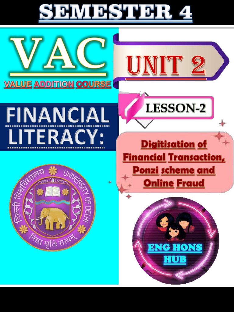 UNIT 2 LESSON 2 Financial Literacy.. | PDF | Phishing | Credit Card